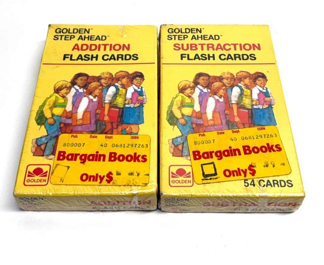 Vintage Lot of 2 1984 Golden Step Ahead Subtraction/addition Flash ...