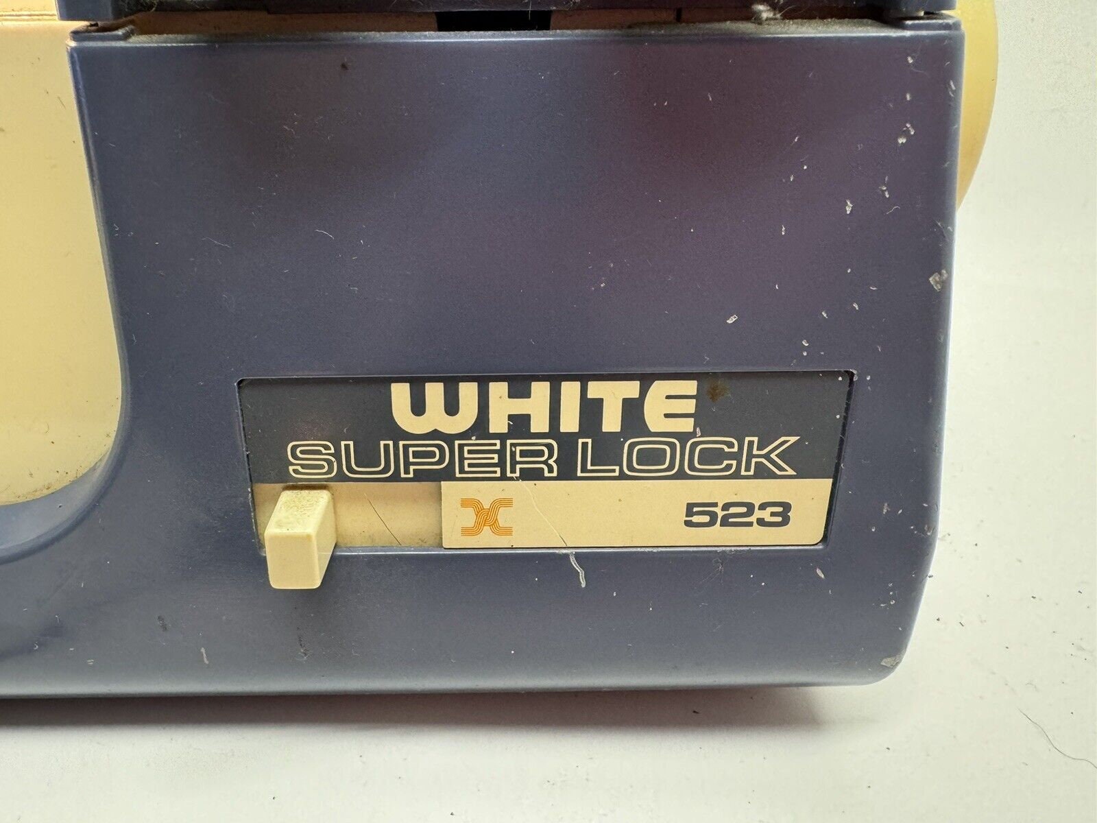 VINTAGE White Super Lock Model X 523 Serger Sewing Machine With Pedal ...