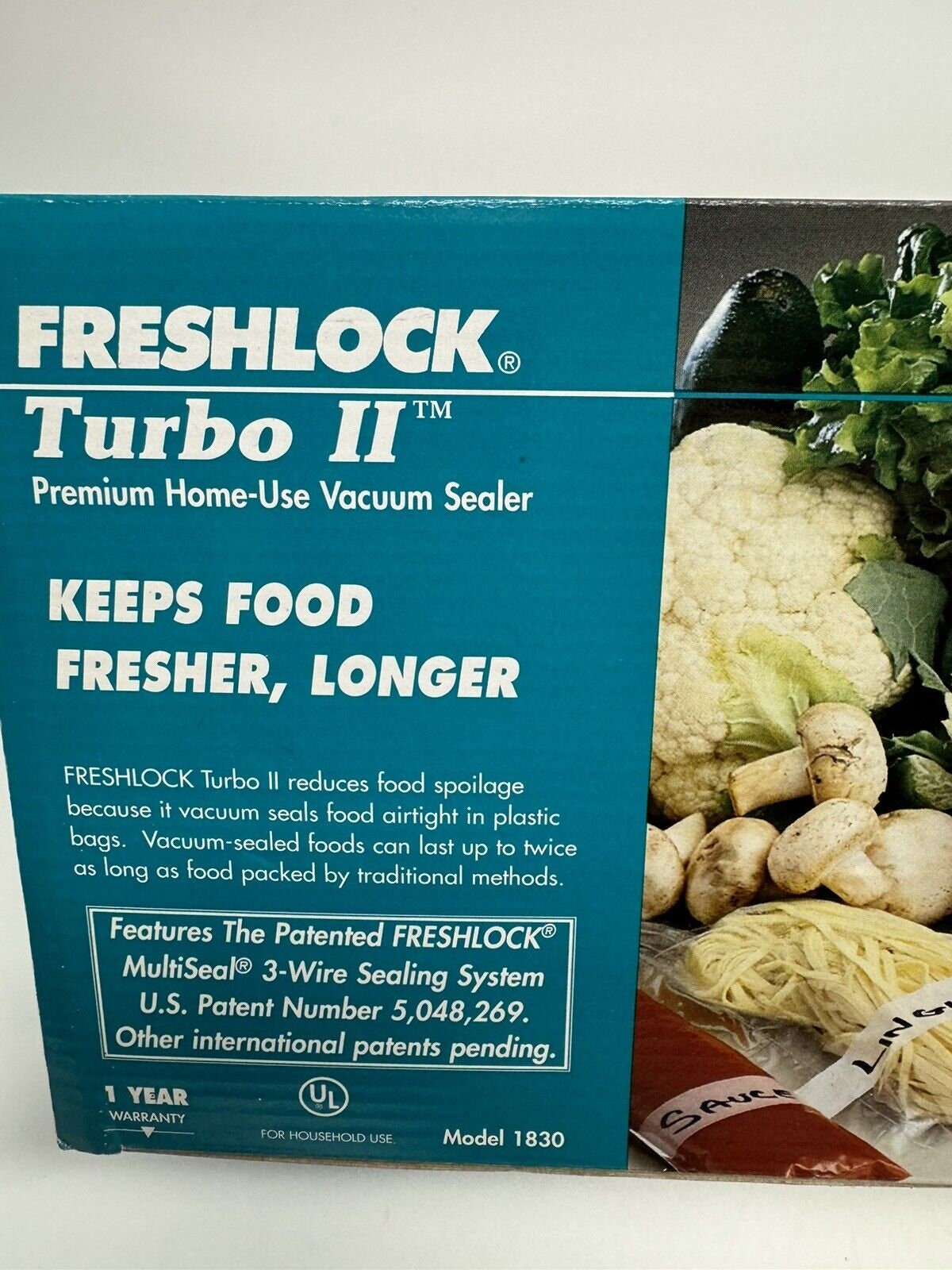 Vintage SEALED Deni Freshlock Turbo II 1830s Premium Food Saving Vacuum ...