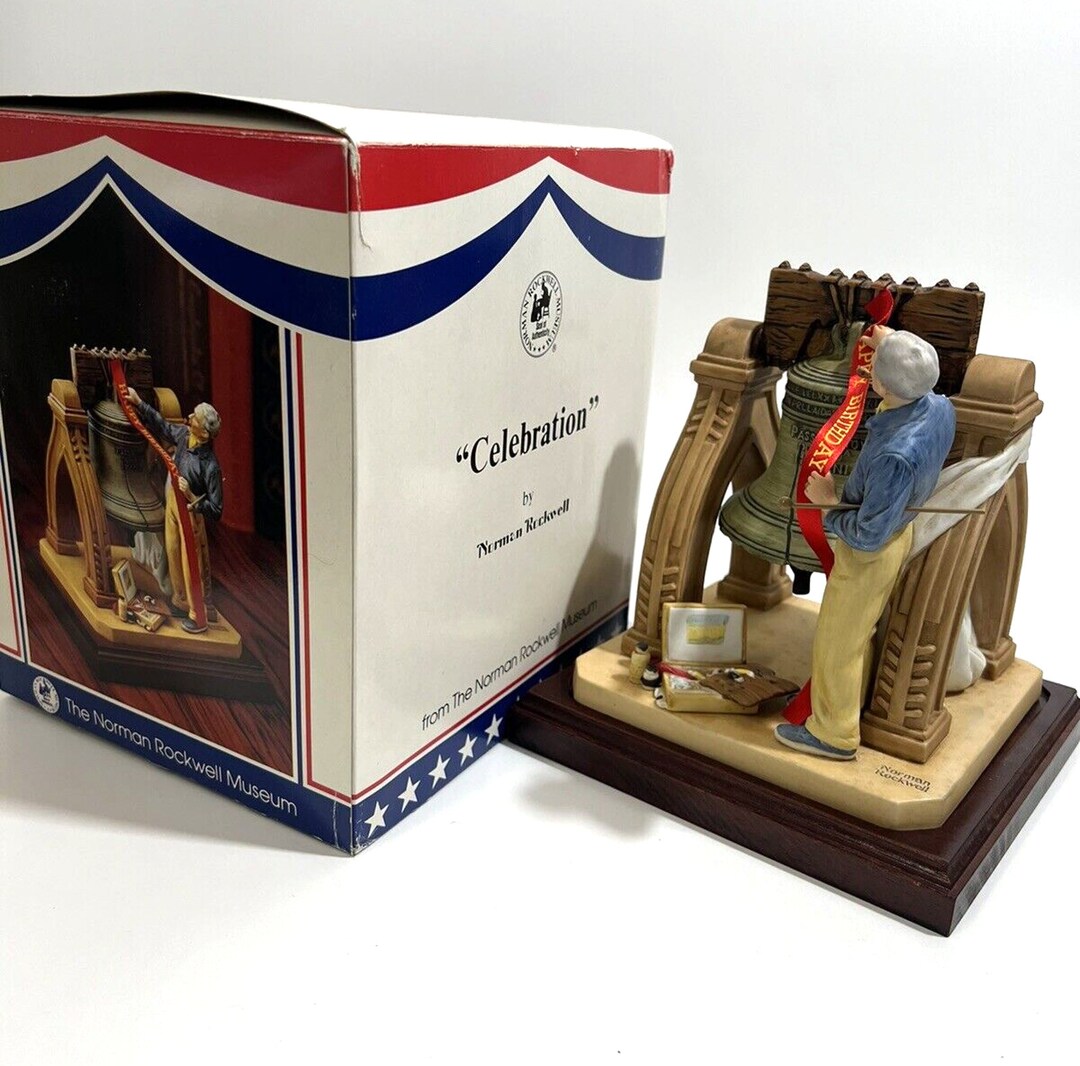 Norman Rockwell Museum Celebration 1982 Figurine Liberty Bell W/box ...