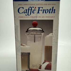 VINTAGE NOS Bonjour Caffe Froth Fabulous Froth in an Instant 16 Ounces ...
