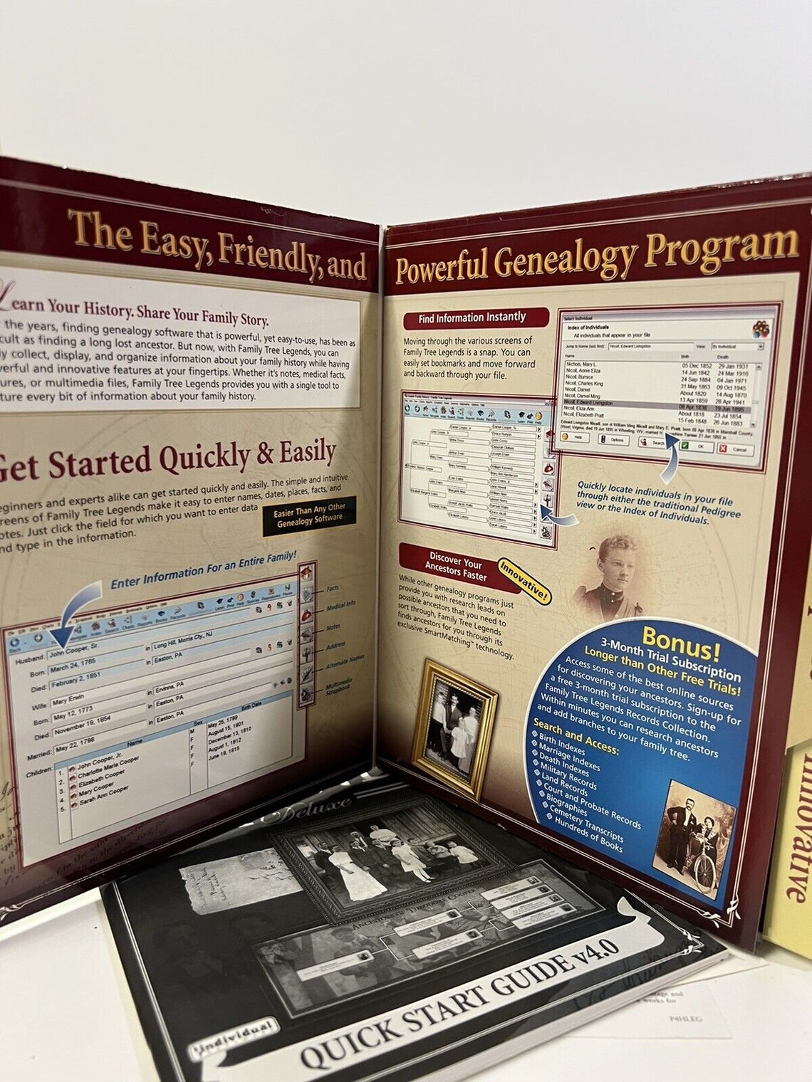 VINTAGE SEALED CONDITION Family Tree Legends Deluxe 4.0 (old Version ...