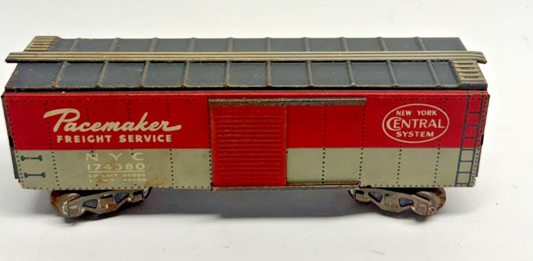 Vintage Marx O Gauge Pacemaker Freight Service NYC # 174580 Red Box ...