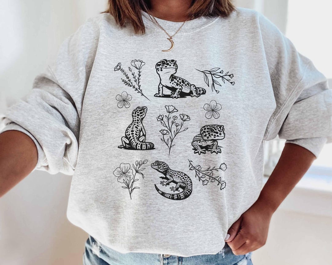 Vintage Leopard Gecko Sweatshirt: Retro Reptile Lover Crewneck - Etsy