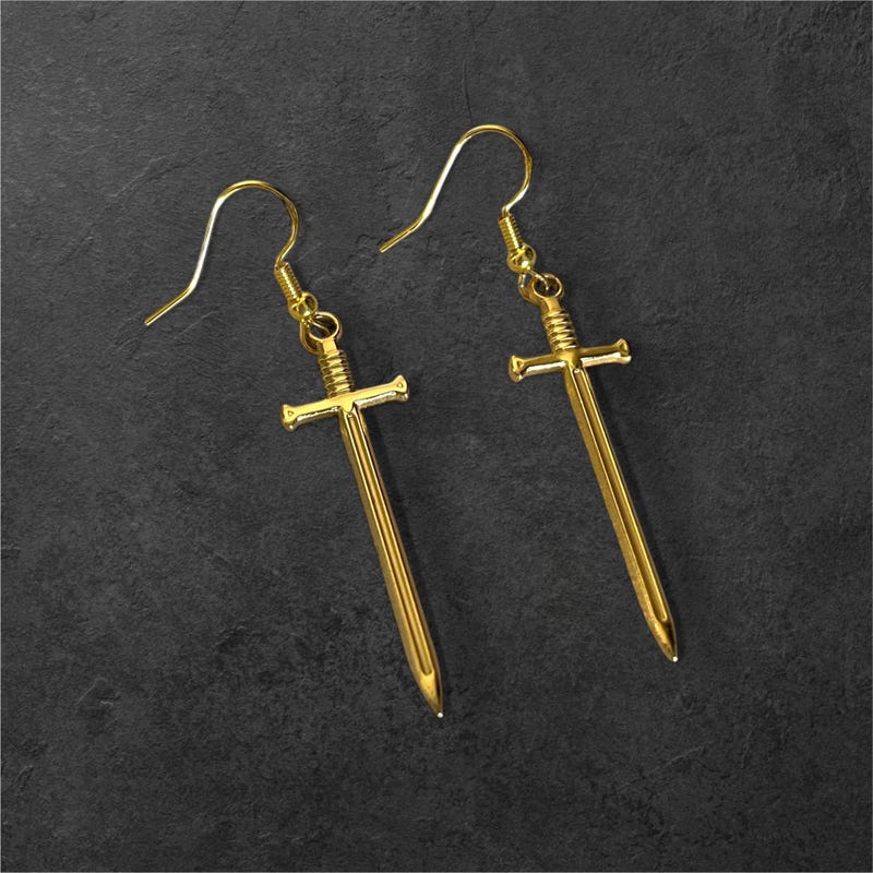 Sword Earrings - Etsy