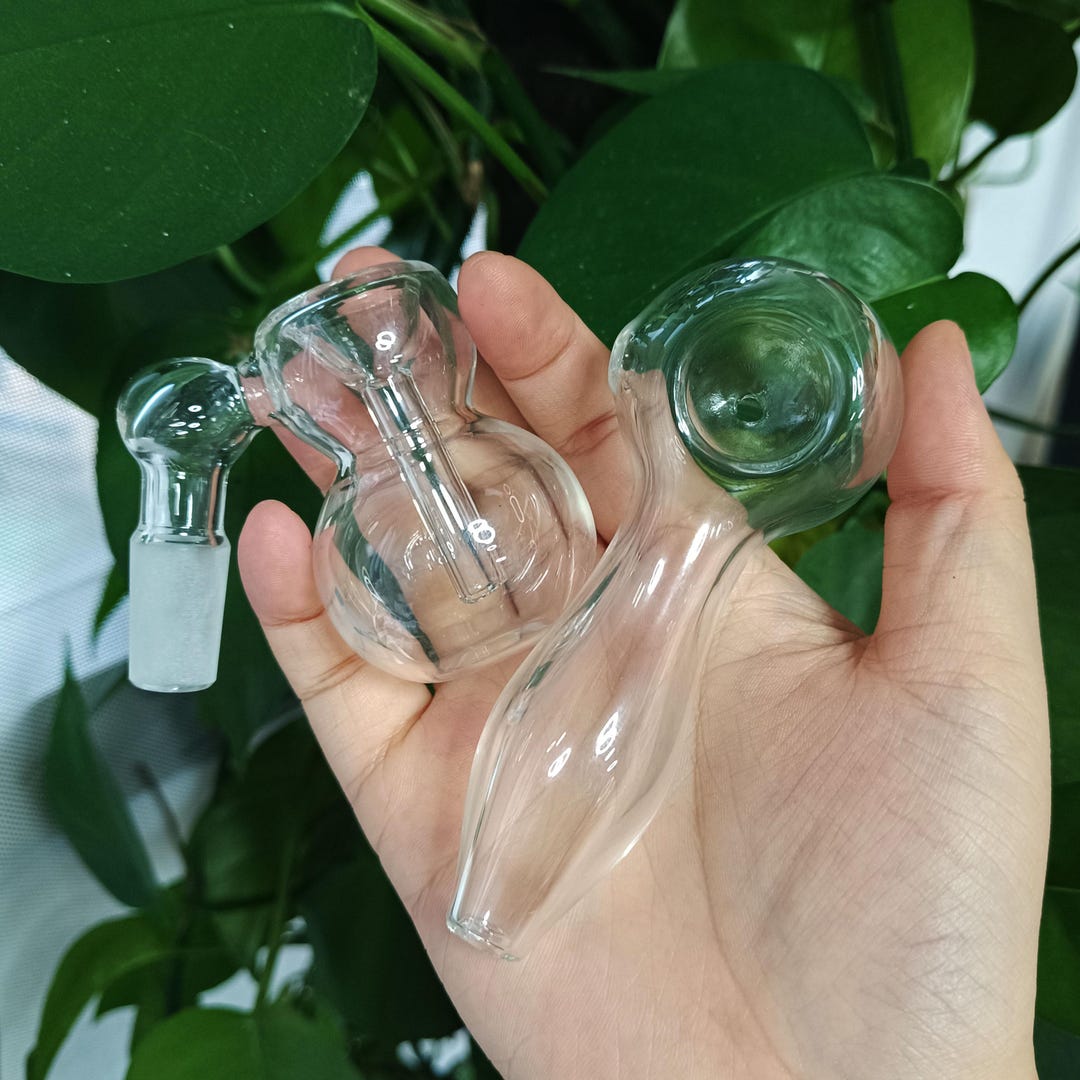 4 Inch Clear Glass Pipe,pocket Pipe,cute Girly Bowl,spoon Pipe,hand ...