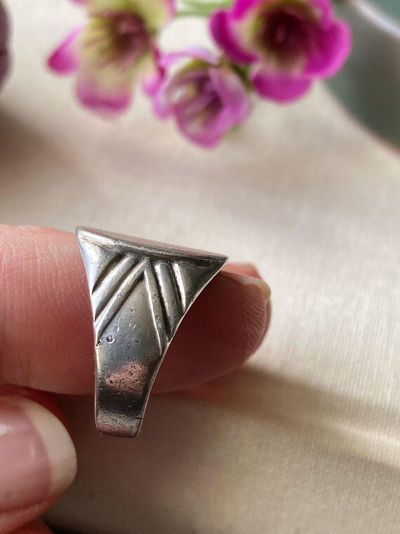 Antique Vintage Sterling Silver Signet Ring - Read It… - Gem