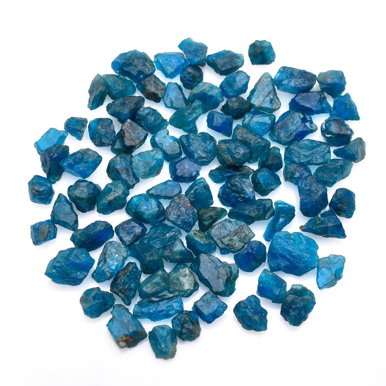 Raw Blue Apatite Crystals – Natural Gemstone Rough 8-14mm - Etsy