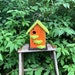 Rustic Primitive Birdhouse Triangle Steps Country Birdhouse Outdoor ...