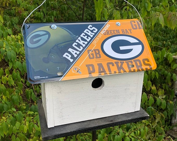 Green Packer Vanity License Plate Primitive Birdhouse Football Super ...