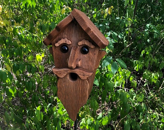 Old Man Birdhouse Primitive Rustic Country Bird House, Garden Birdhouse ...