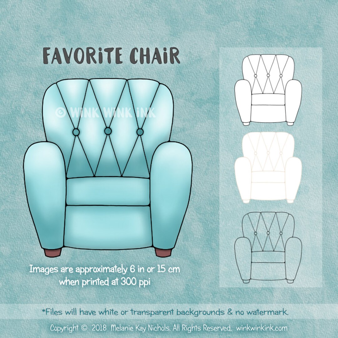 Digital Stamp Favorite Chair Great Prop for Your Pet Stamps - Etsy