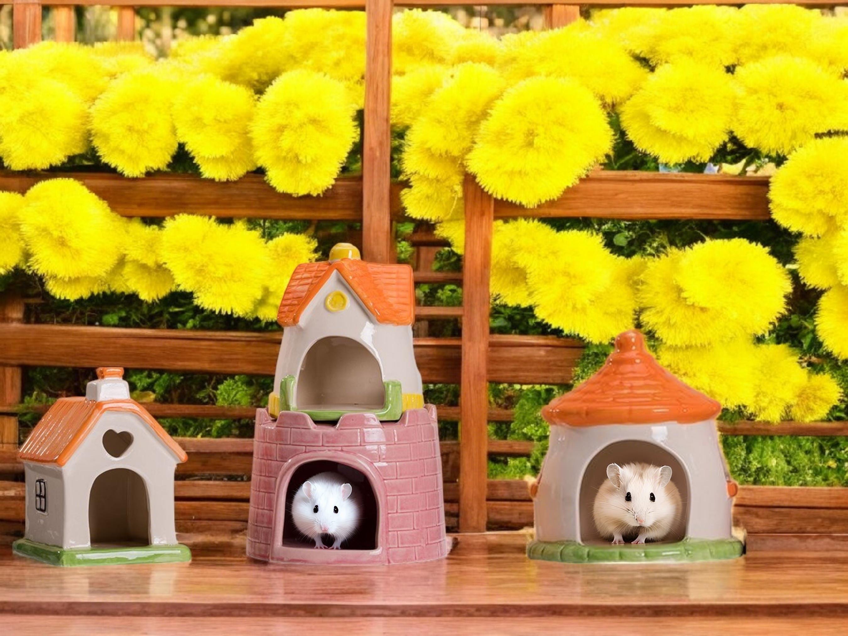 Ceramic Hamster Houses Sets-cute Mini Pet Home Collection for Small ...