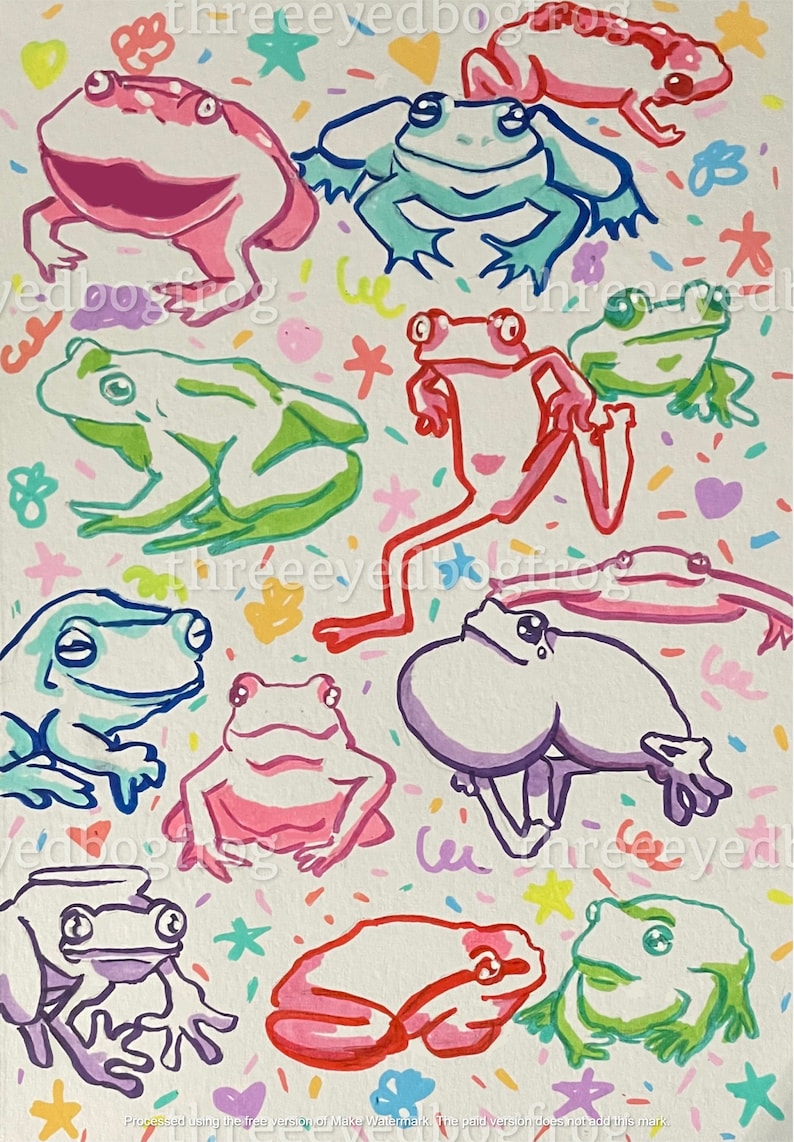Misc. Art Prints frogs, Undertale, and Red Vs. Blue - Etsy