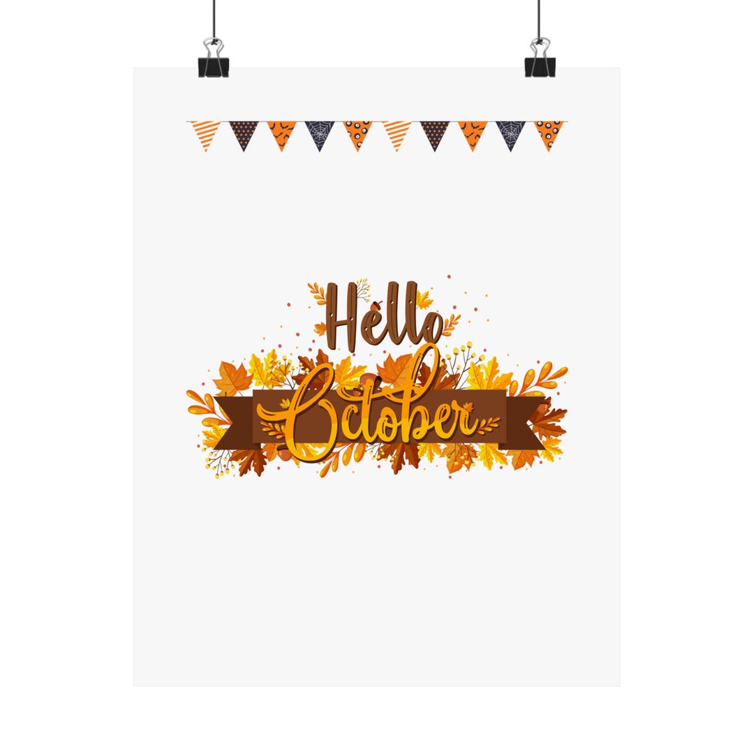 Hello October - Matte Vertical Posters - Etsy