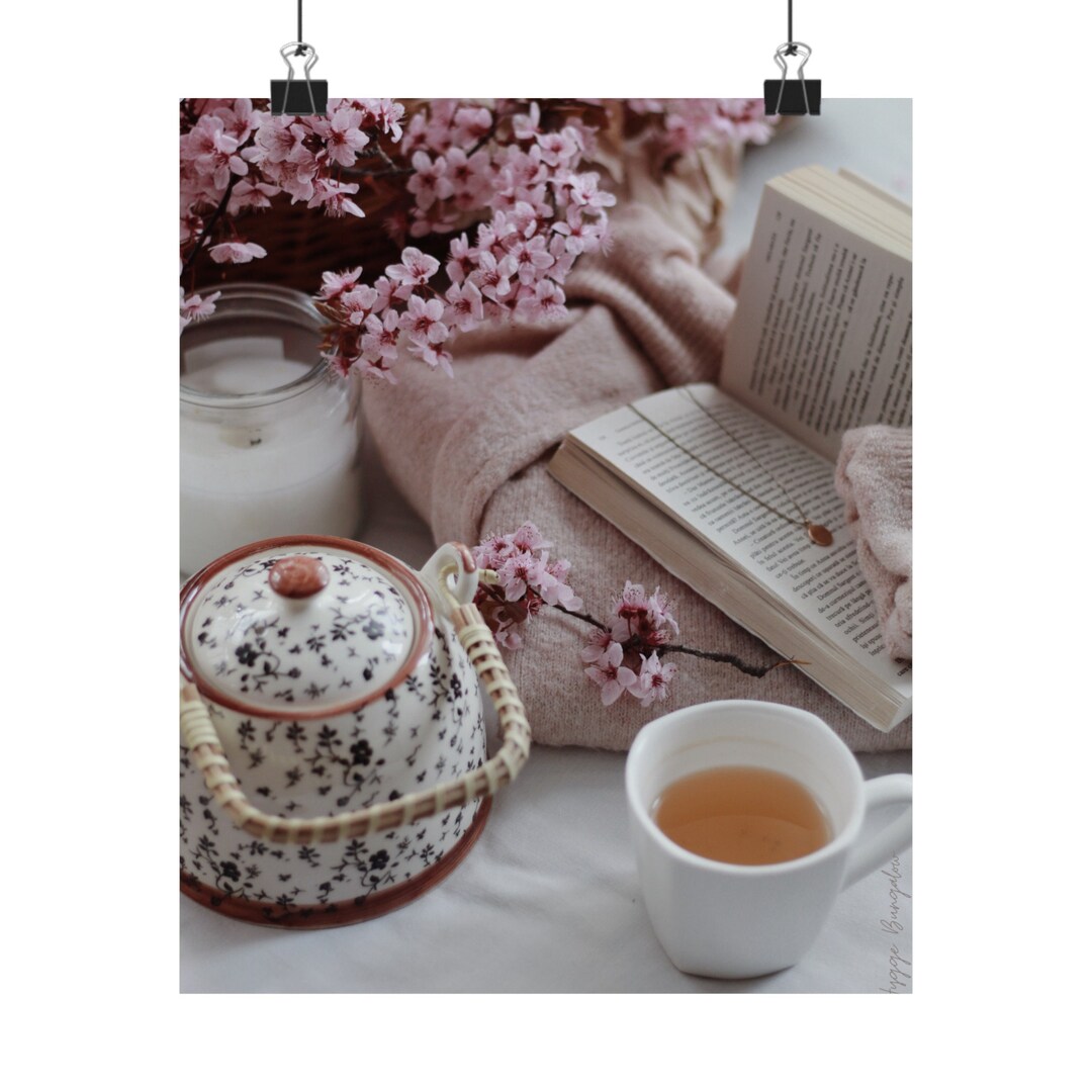 Matte Vertical Posters - Tea and Flowers, 9x11 - Etsy