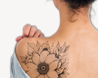 unique flower tattoos