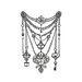 Chain and Key Tattoo, Gothic-inspired Tattoo, Decorative Ornamented ...