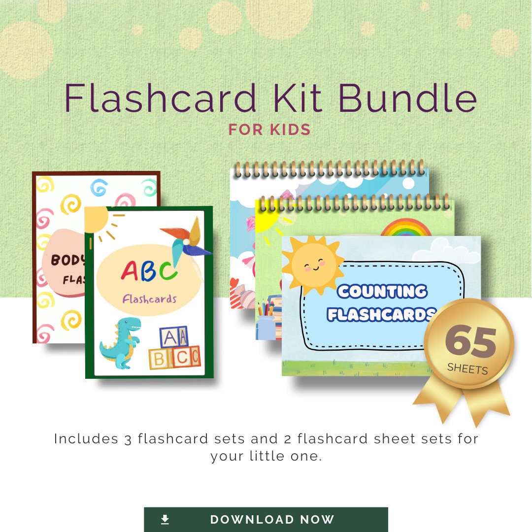 Flashcard Kit Bundle for Kids ABC and 123 Flashcards With PLR - Etsy
