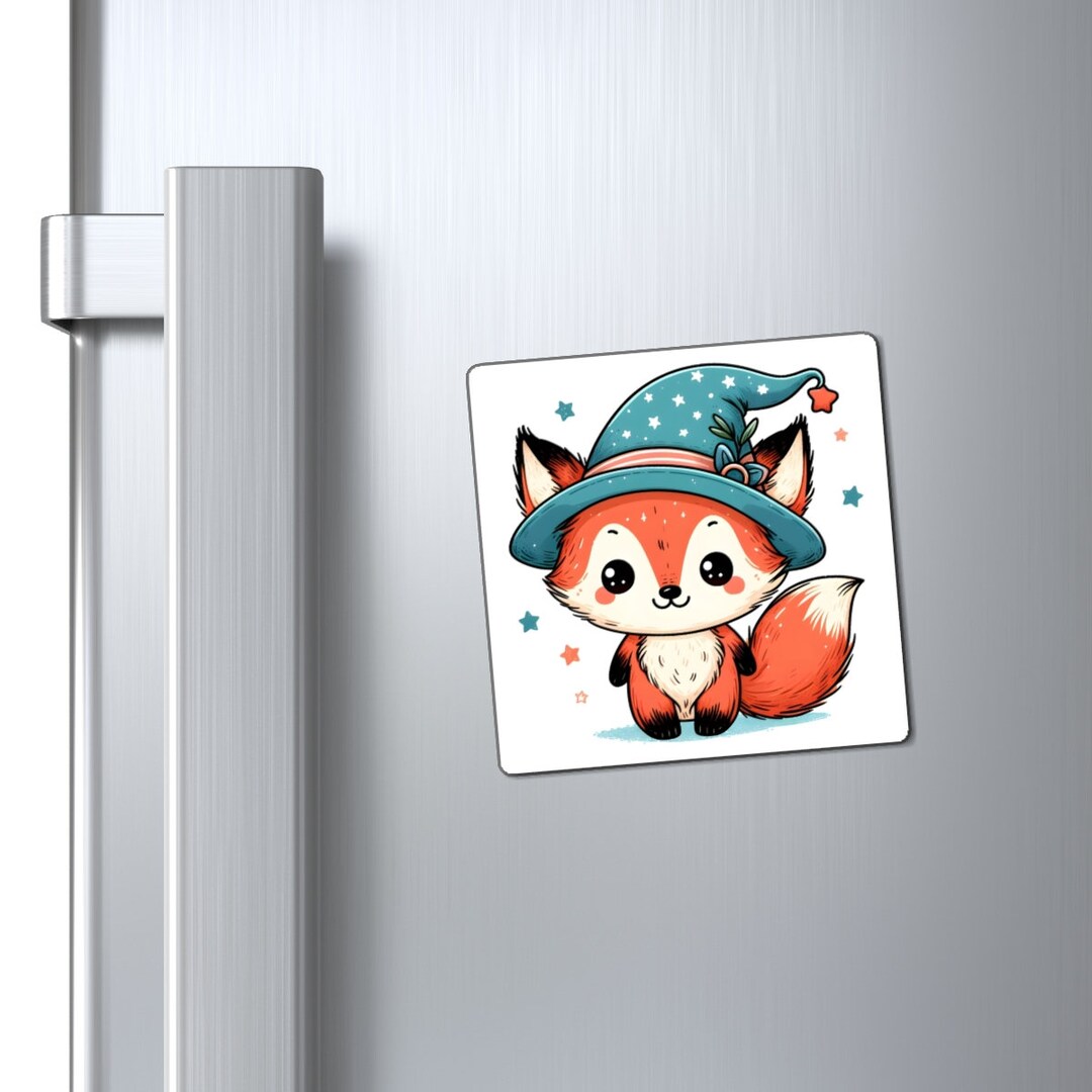 Adorable Fox Magnet With Wizard Hat, Magnets - Etsy