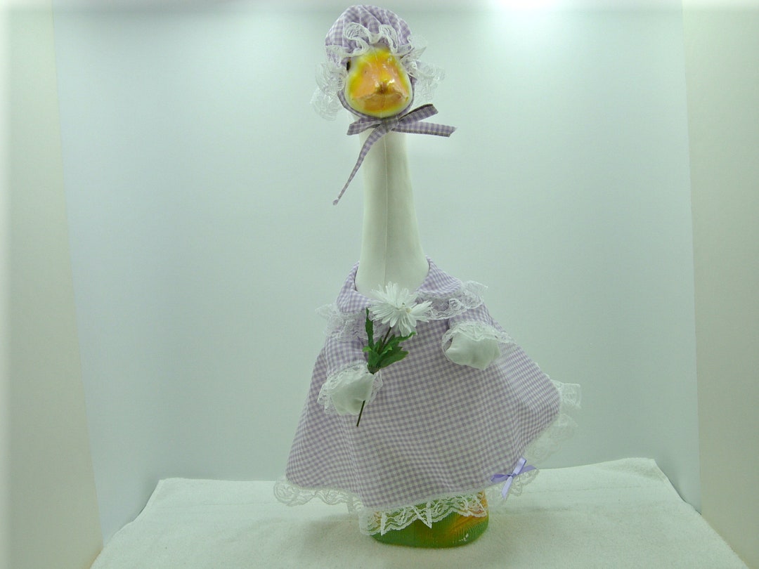 Geese Clothing in Summer Lavender and White Gingham for Large 23-27 ...
