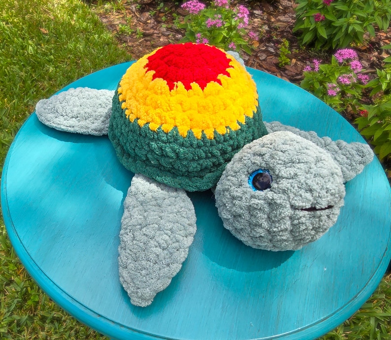 Crochet Reggae Rasta Turtle Plushie - Etsy