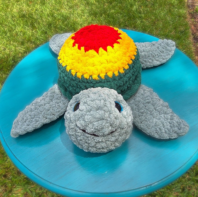 Crochet Reggae Rasta Turtle Plushie - Etsy