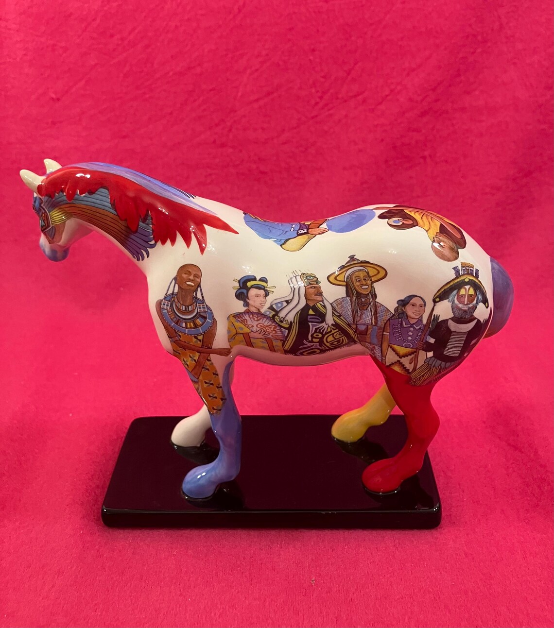 NATIVE PEOPLE’S Pony Trail of Painted Ponies 1E/4596 Artist Frank ...