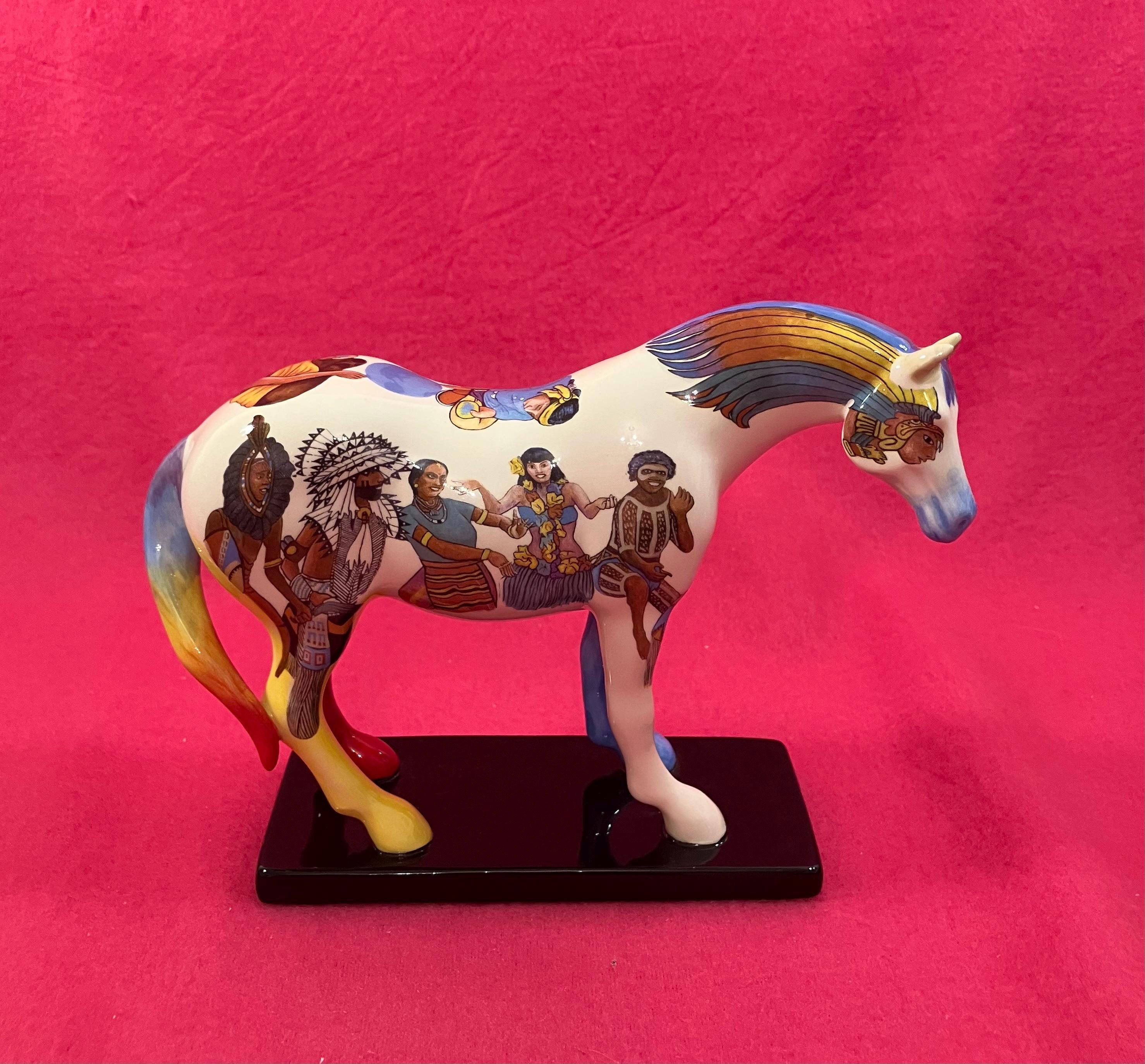 NATIVE PEOPLE’S Pony Trail of Painted Ponies 1E/4596 Artist Frank ...