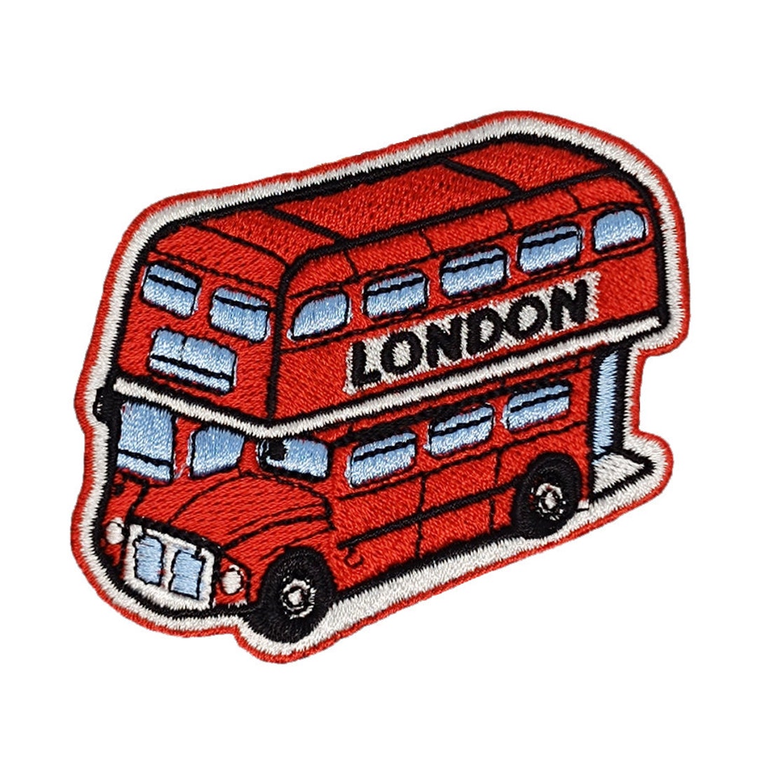 London Bus Embroidered Patch, Iron-on, Iconic British Design, Travel ...