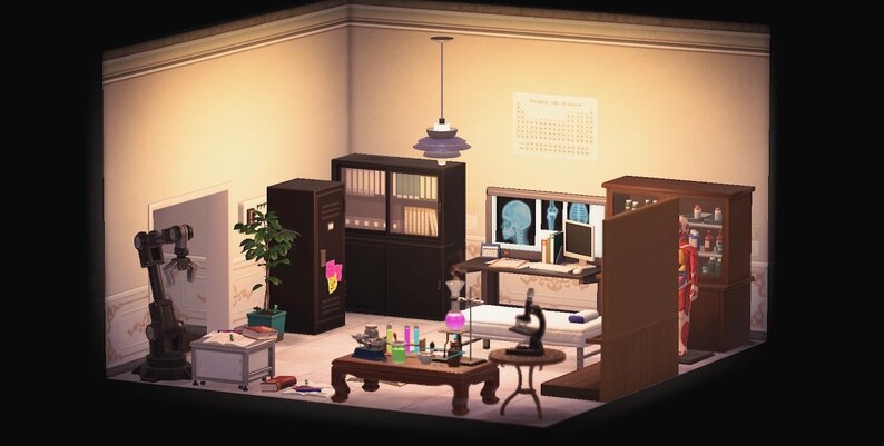 Animal Crossing New Horizons Styled Room Science Lab/study Room/school ...