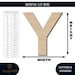Unfinished Wooden Letter Y Cutout 1/2 Inch Thick Birch Wood Large ...