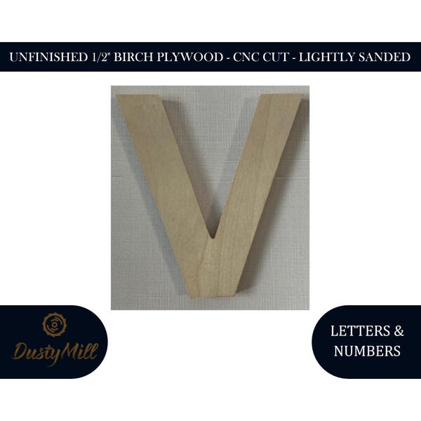 Wooden Letter V - Etsy
