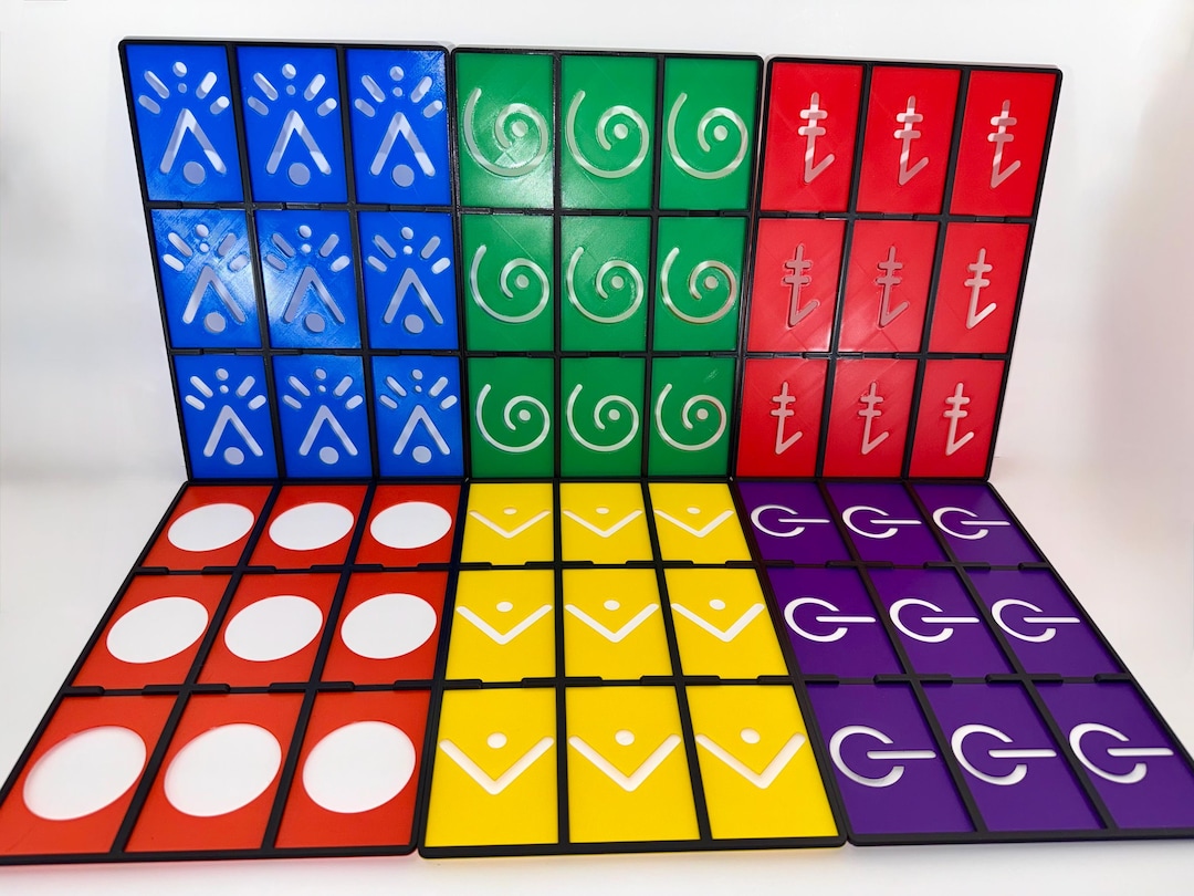 Vantage Board Game Player Card Grid Set | Colored Playmats | Card ...