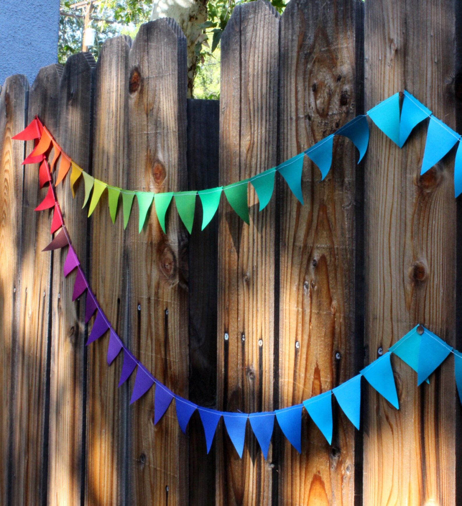 Bright Ombre Rainbow 2 Inch Triangle Bunting 14 Feet Long - Etsy