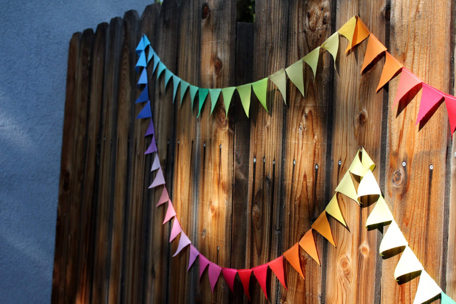 Bright Pastel Rainbow Triangle Bunting 15 Feet Long - Etsy