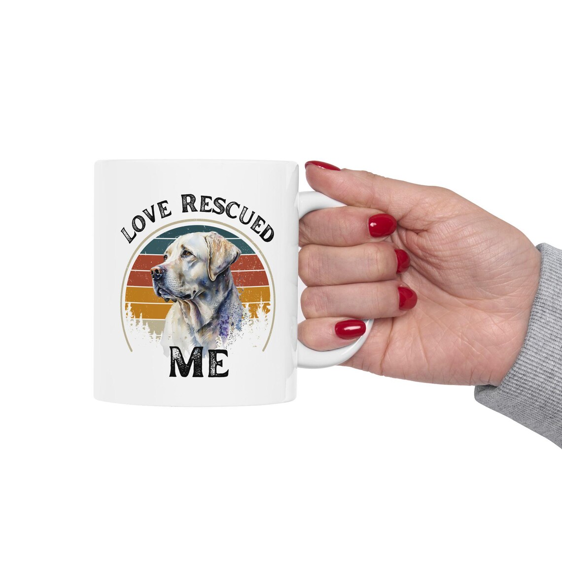 Love Rescued Me Mug Labrador Retriever Coffee Cup Dog Rescue Gift Pet ...