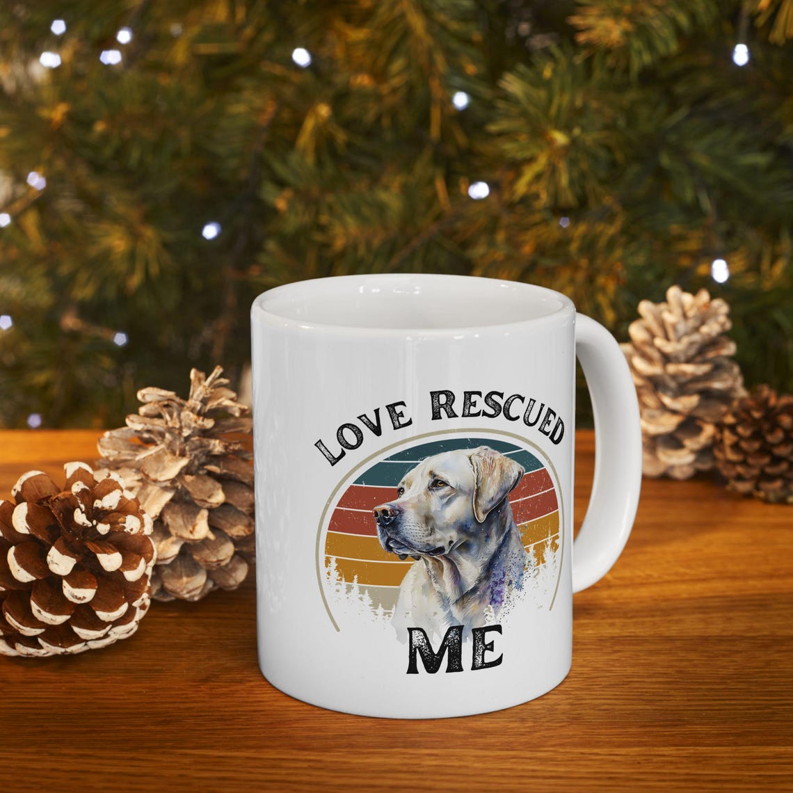 Love Rescued Me Mug Labrador Retriever Coffee Cup Dog Rescue Gift Pet ...