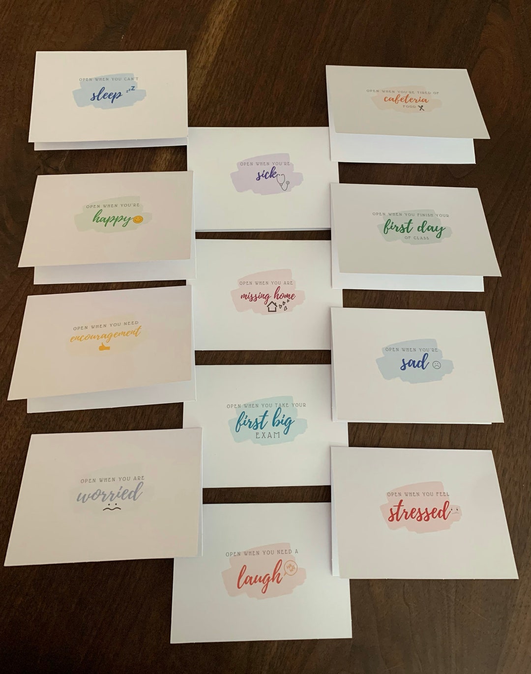 Open When Dorm Cards - Dorm Cards- Parent Weekend Open When Letters ...