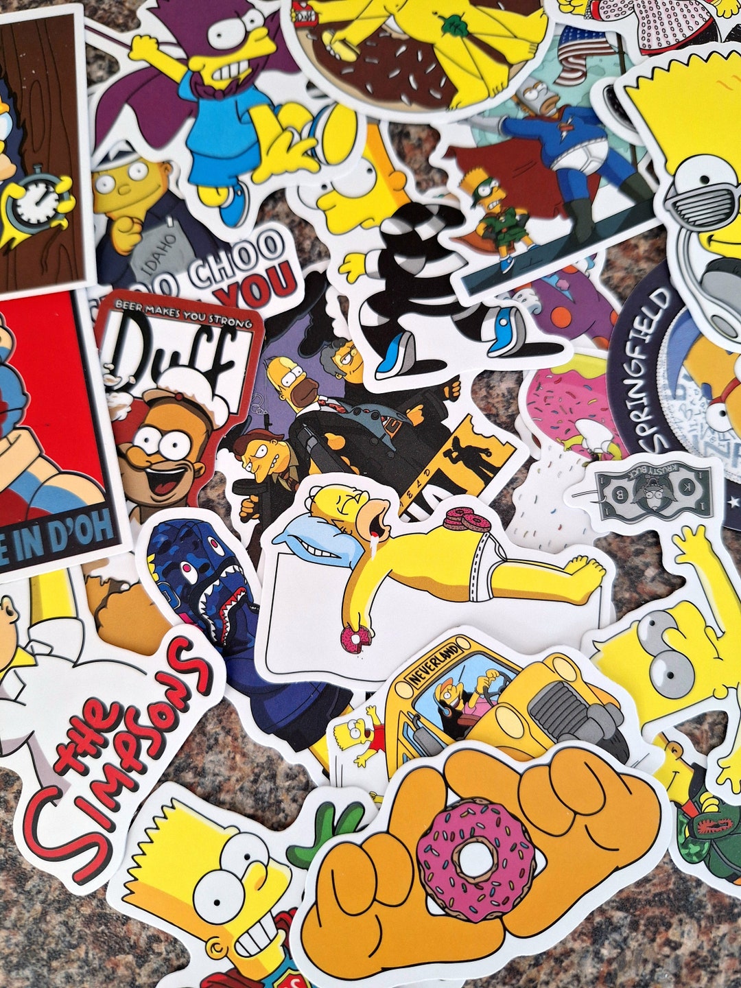The Simpsons Labels Stickers Gift Craft Box Sticker Childrens Stickers ...