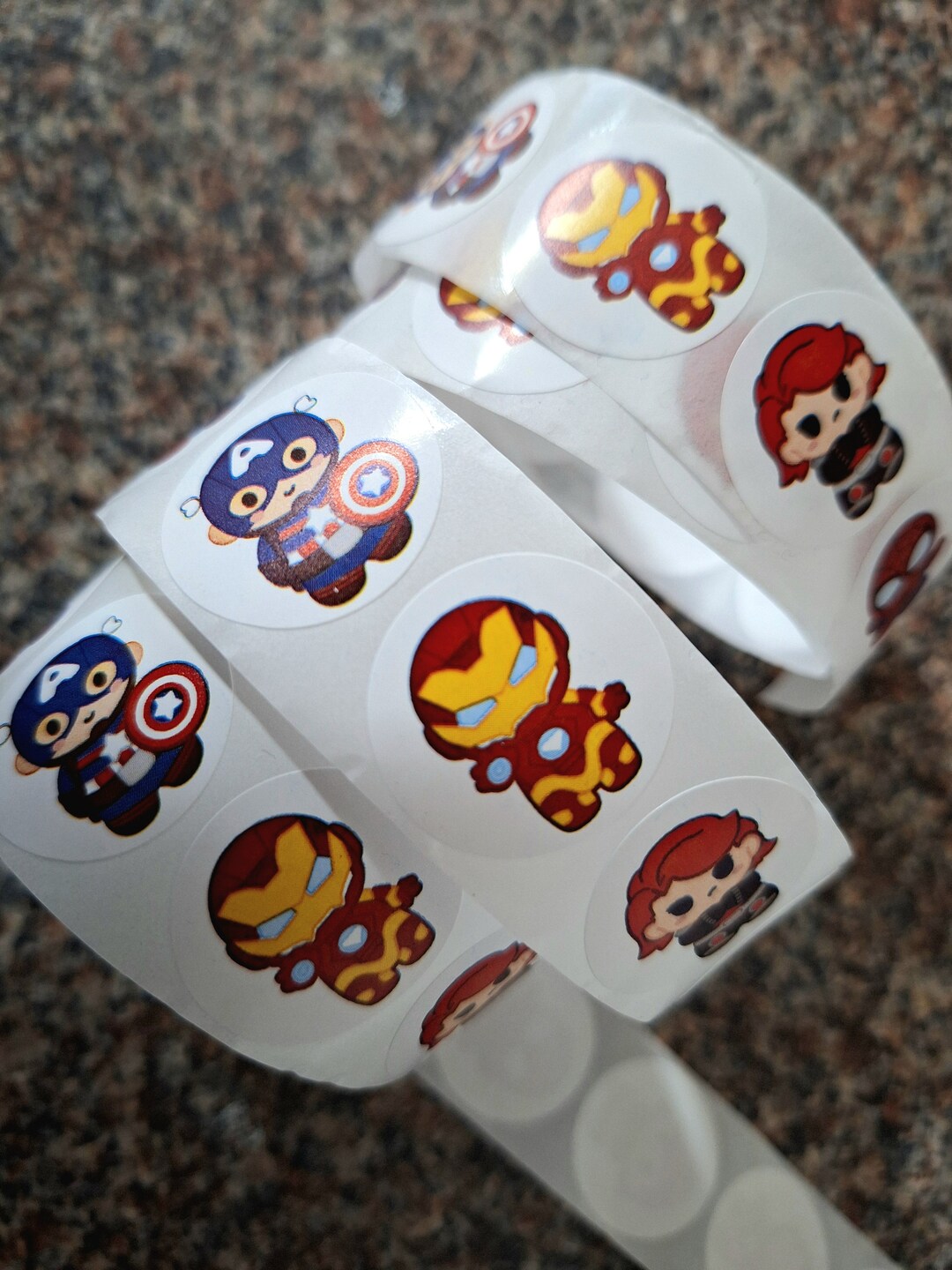 Marvel Characters Labels Stickers Gift Craft Box Sticker Childrens ...