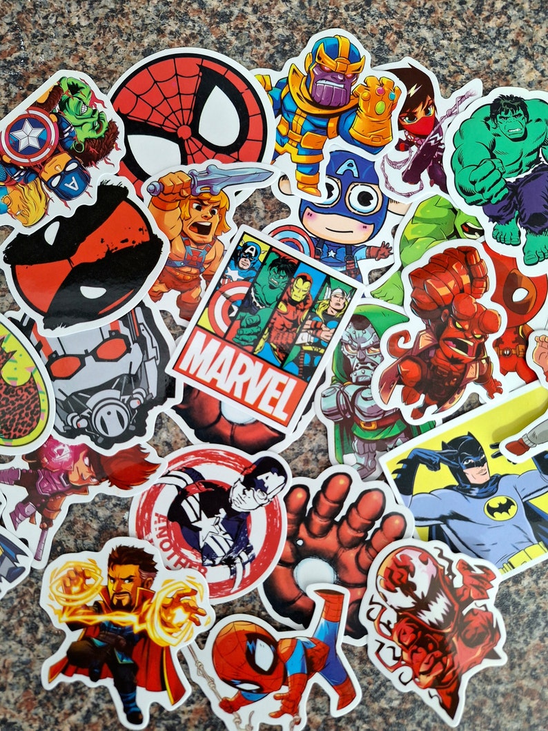 Marvel Labels Stickers Gift Craft Box Sticker Childrens Stickers Gift ...