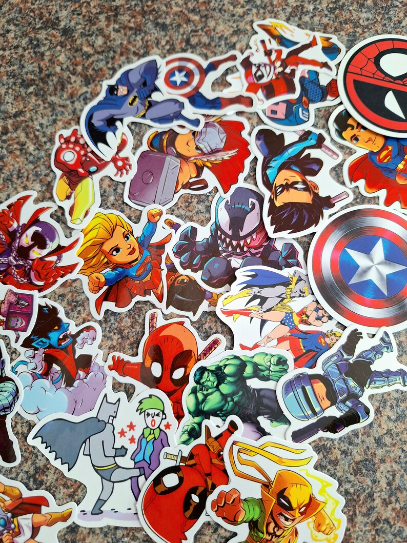 Marvel Labels Stickers Gift Craft Box Sticker Childrens Stickers Gift ...
