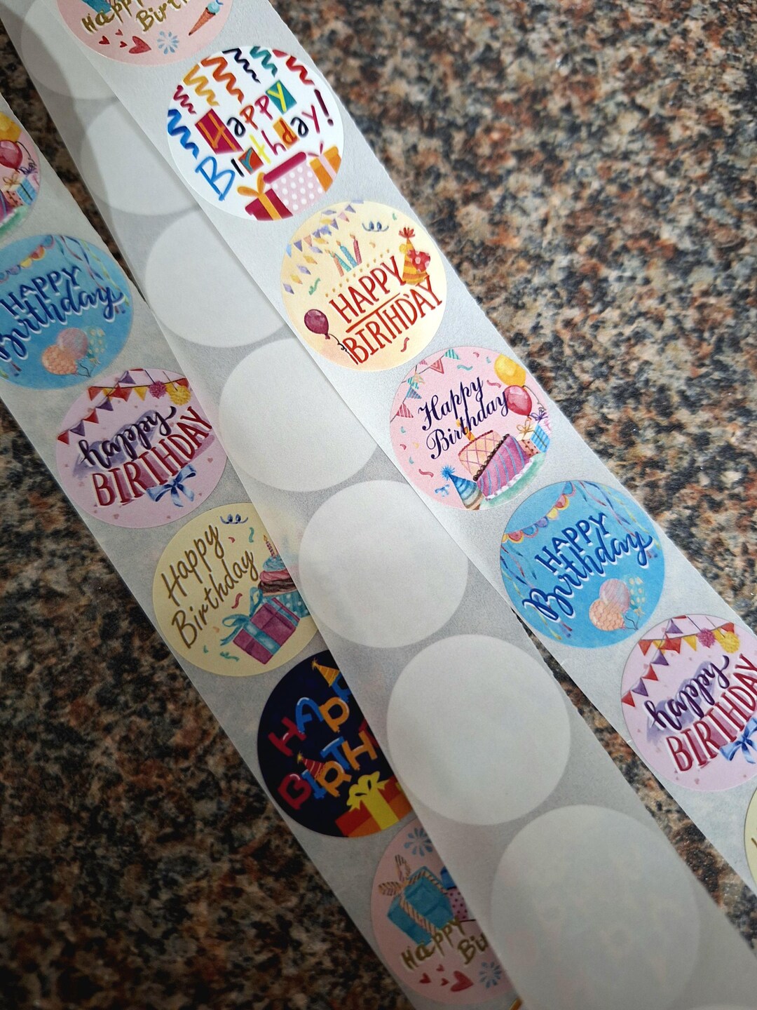 Happy Birthday Labels Stickers Gift Craft Box Sticker Birthday Stickers ...