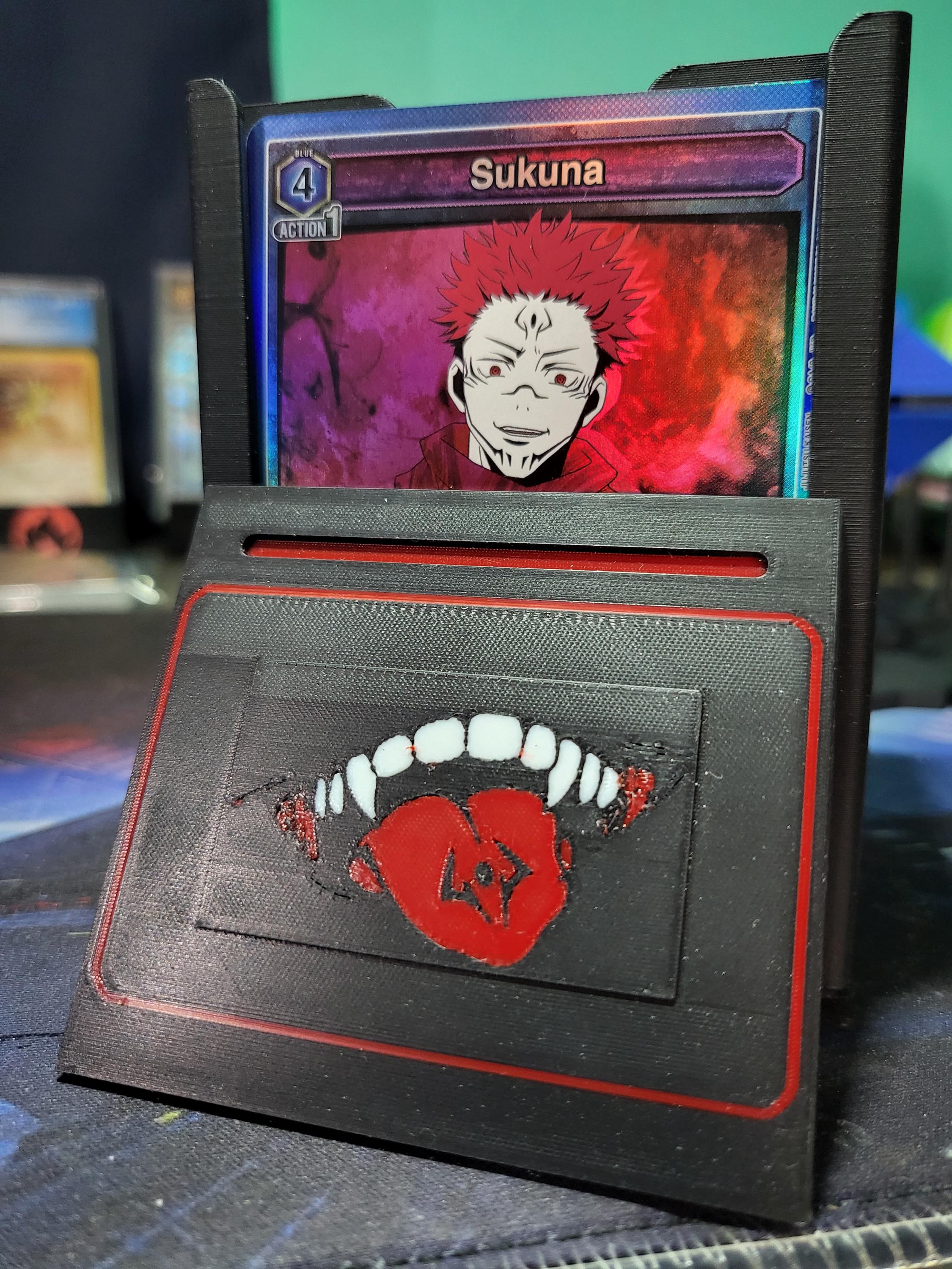 Sukuna-themed Trading Card Box – Sliding Lid, Internal Storage ...