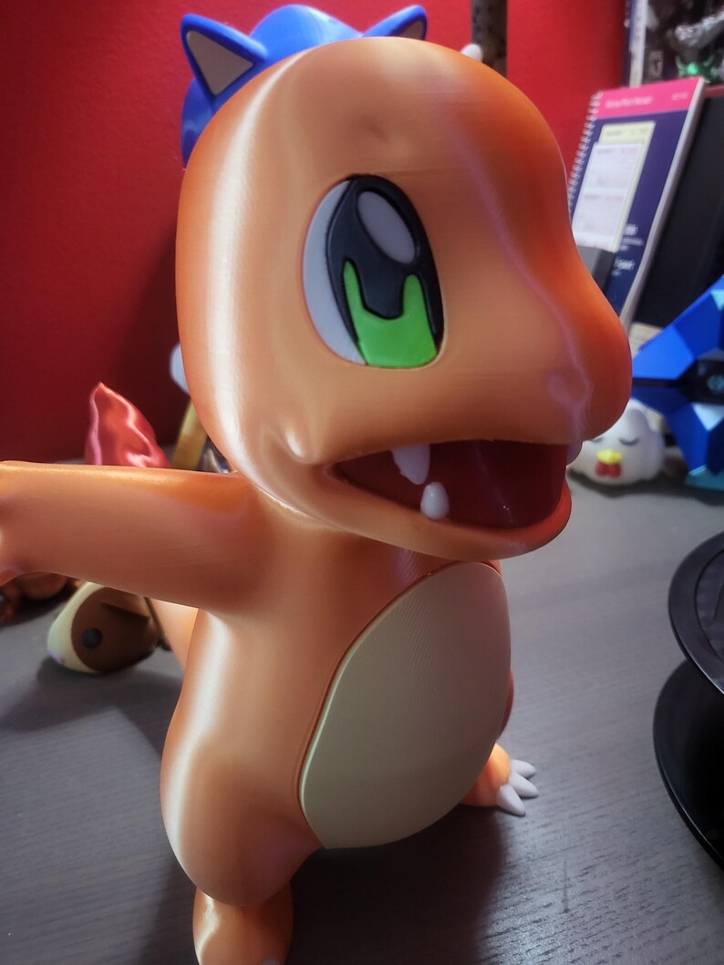 Charmander Figure Large 10 Inch Fan Art inspired by Pokemon - Etsy