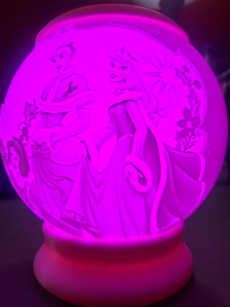 Disney Princess Light up Lamp fan Art Lithphane - Etsy