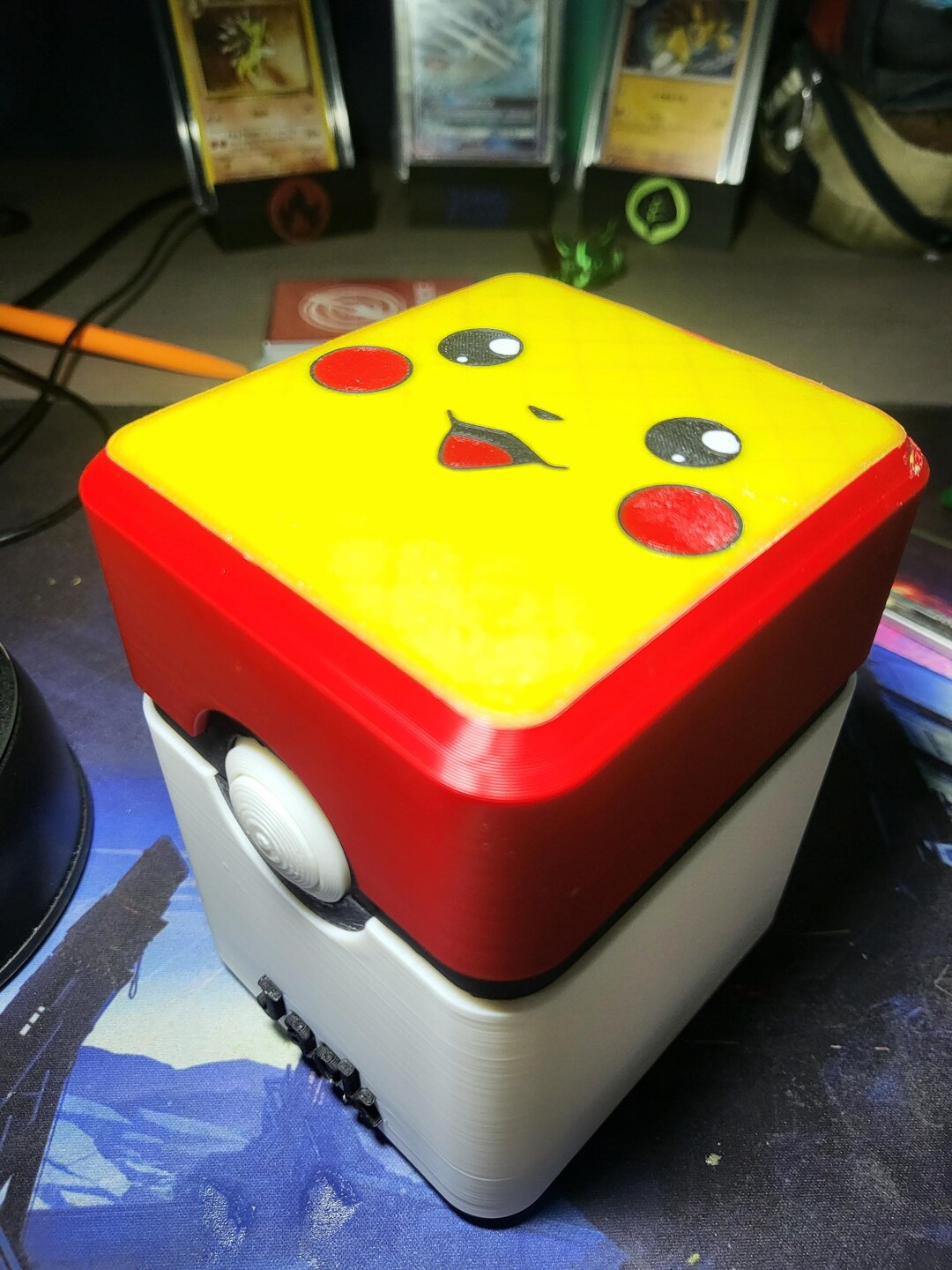 Pokémon-themed Card Storage Box - Pikachu & Pokéball Design for TCG ...