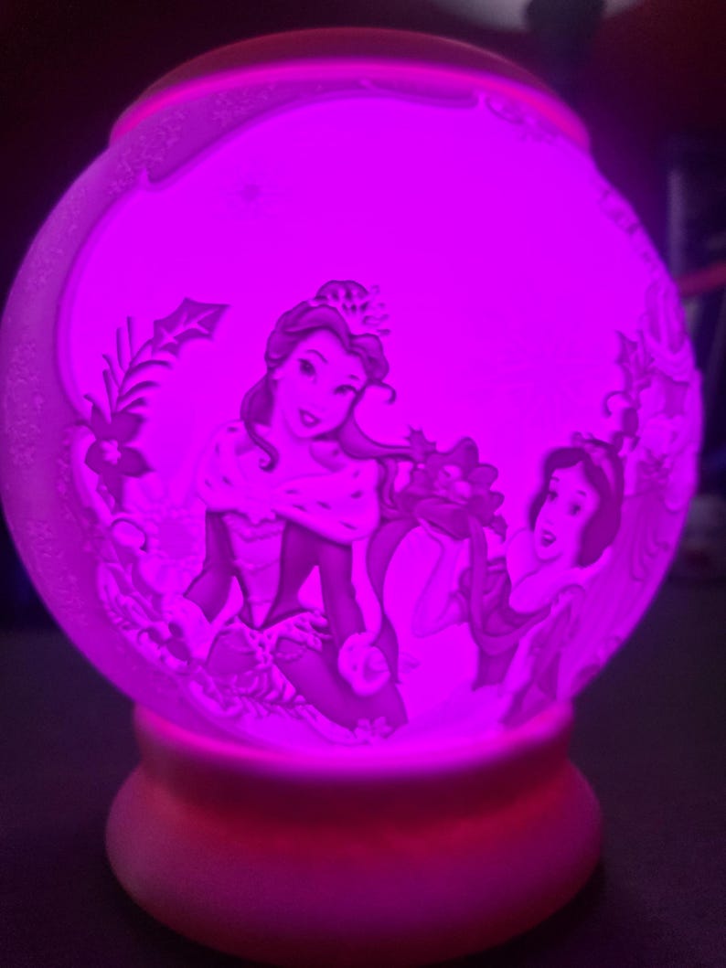 Disney Princess Light up Lamp fan Art Lithphane - Etsy