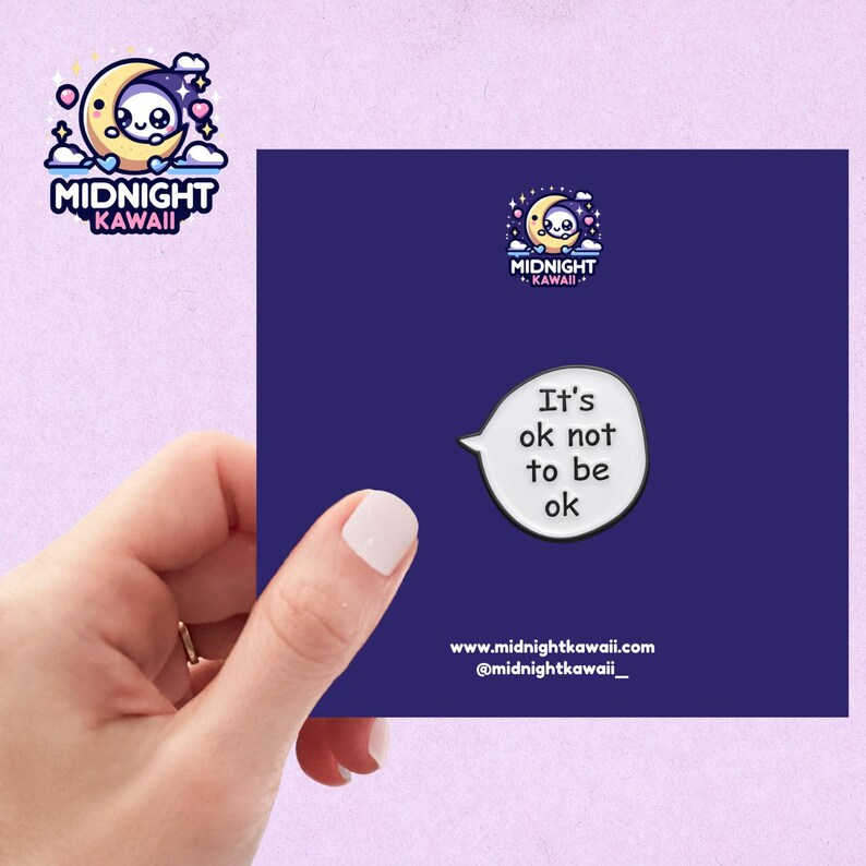 It's Ok Not to Be Ok Pin, Enamel Pins, Mental Health Awareness Pins ...